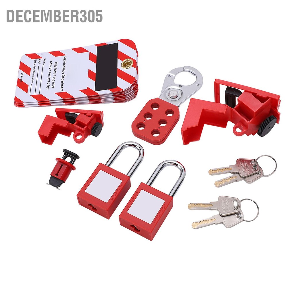 December305 Group Lockout Tagout Kit with Clamp On Circuit Breaker Lock ...