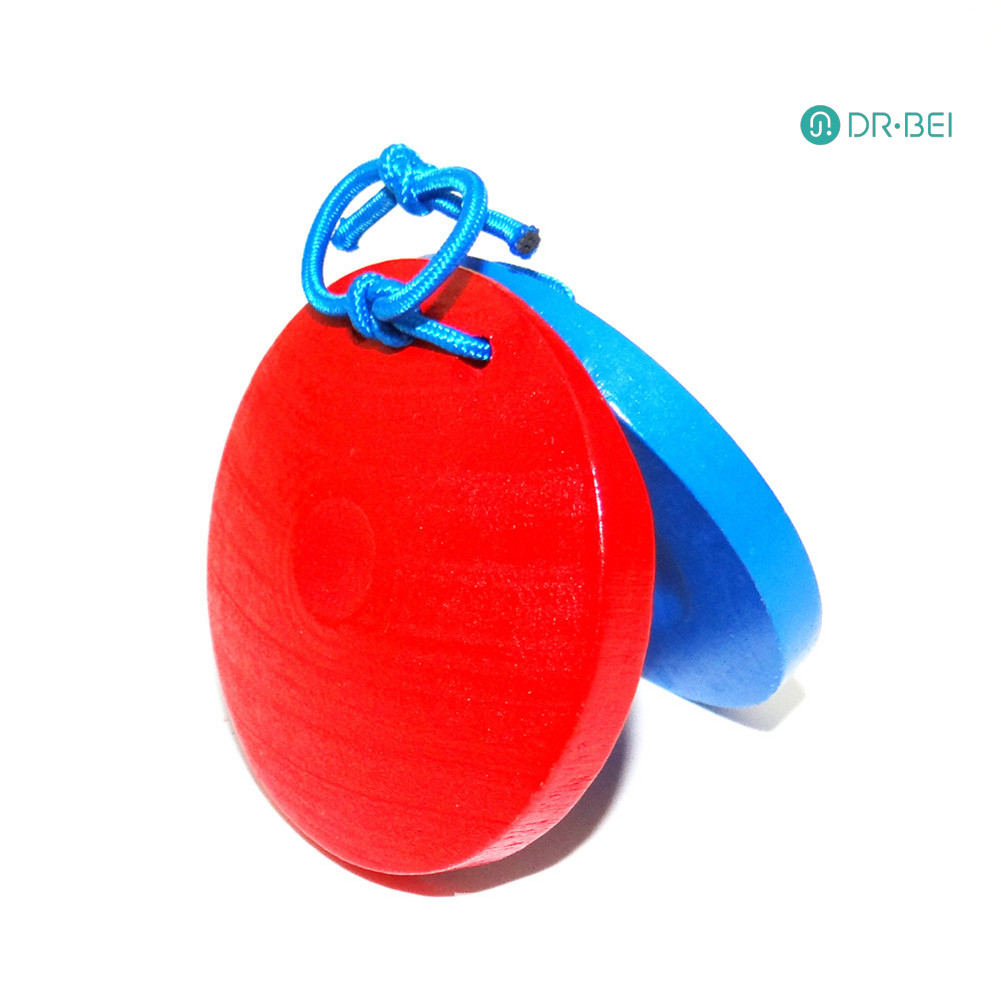 Dr.bei ไม้ Castanet Clapper เครื่องกระทบเครื่องดนตรีการศึกษาของเล่นเด็ก ...