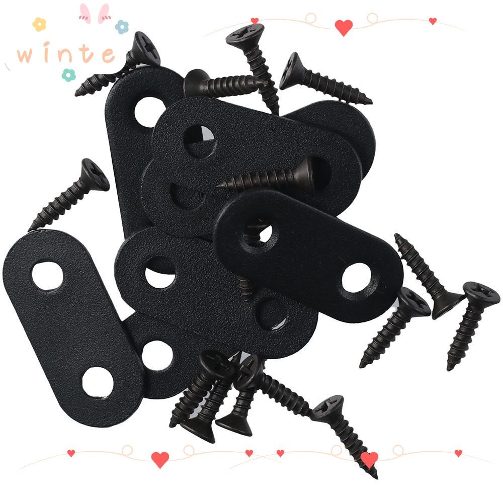 INTE 12PCS รั้งตรง, 40x16 มม./1.6 X 0.6 สีดําสแตนเลสแบนรั้ง, สแตนเลสทน ...