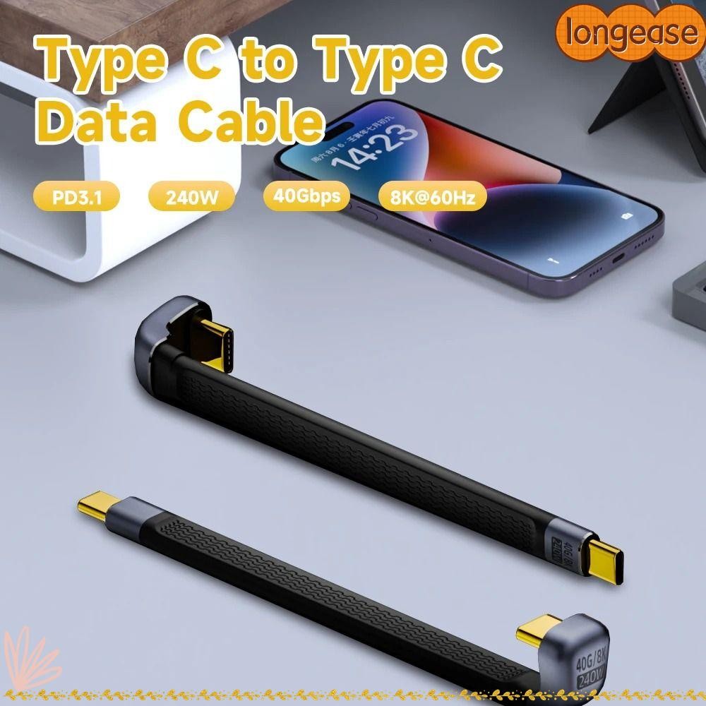 LONGE 40Gbps สาย USB4.0, ชิป E-Marker ยืดหยุ่น USB-C ถึง Type-C, 8K 60HZ Fast Charging โทรศัพท์ ...