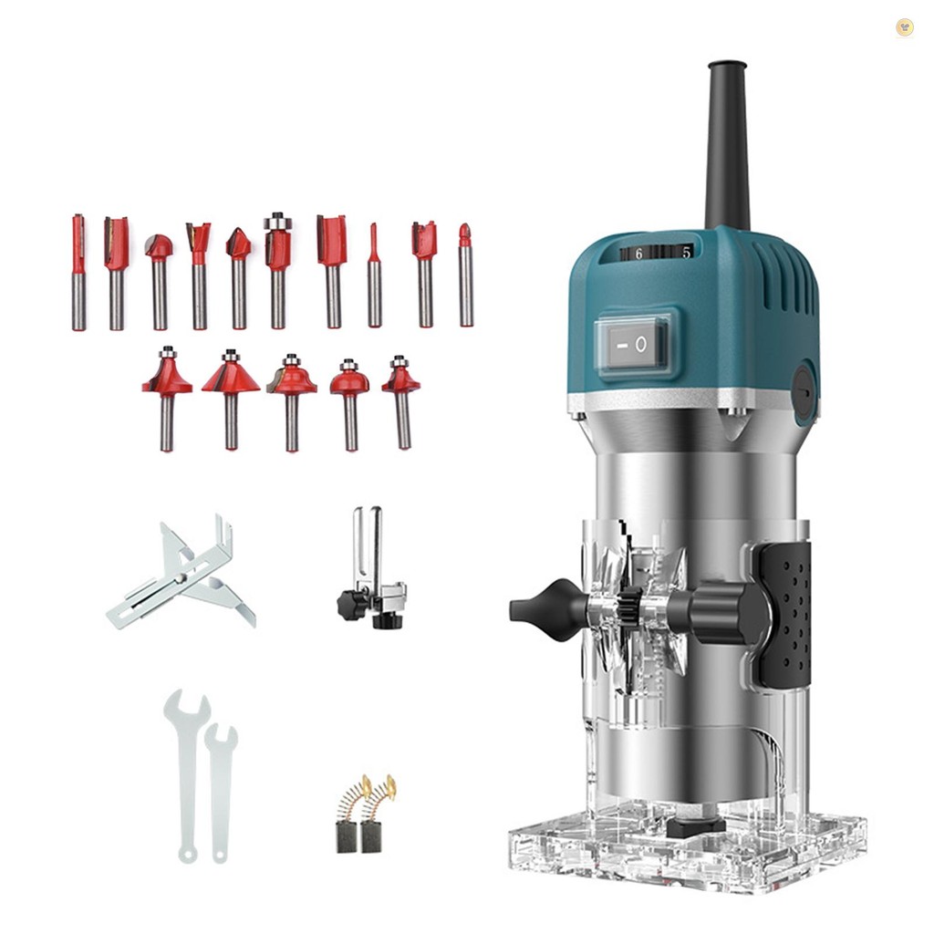 Compact Palm Wood Router เครื่องมือไฟฟ้า Hand Trimmer 6 ความเร็วไม้ ...