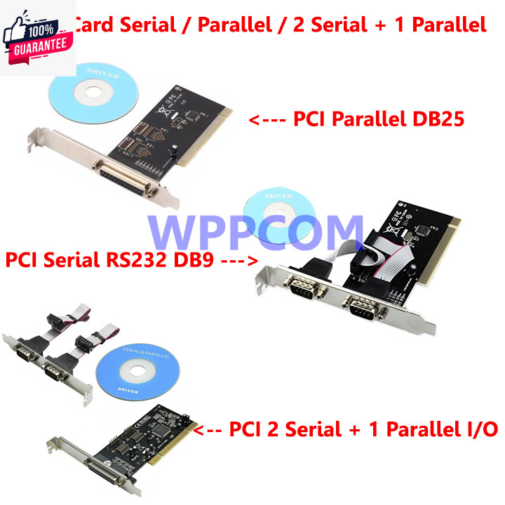 PCI Card to COM 9-pin 2 Serial Series Port RS232 / 25-pin Parallel Port / 2 Serial + 1 Parallel ...