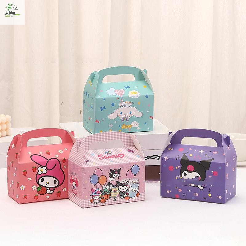 Cod Sanrio การ์ตูน Hello Kitty Melody Kuromi เค้กกล่องกระดาษคราฟท์ของขวัญวันเกิดเด็กกล่องขนม ...