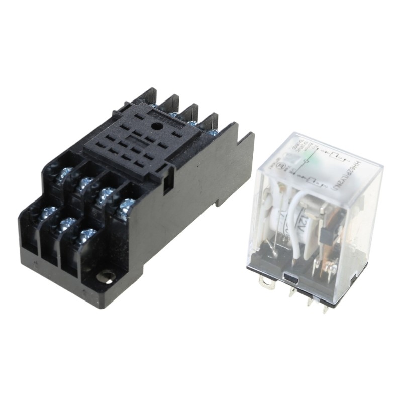 LY2NJ Intermediate Relays 220V for 12V 10Amp 8 Pin With Base | Shopee ...