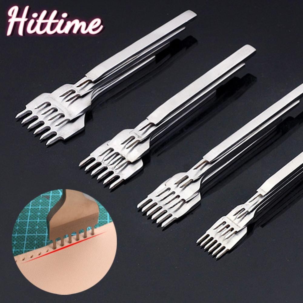 Hittime 1/2/4/6 Prong 3/4/5/6 มม.Spacing Punch เครื่องมือโลหะหนัง Chisel Hole Punch เย็บ ...
