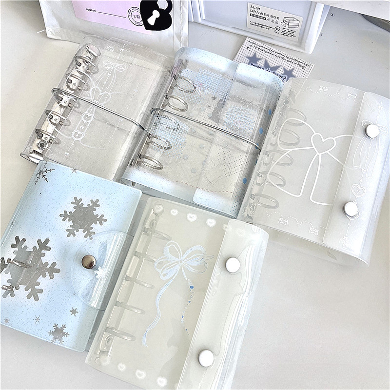 Ins M5 Binder ปกโปร่งใส Loose-leaf Binder DIY สมุดจดบันทึก | Shopee Thailand