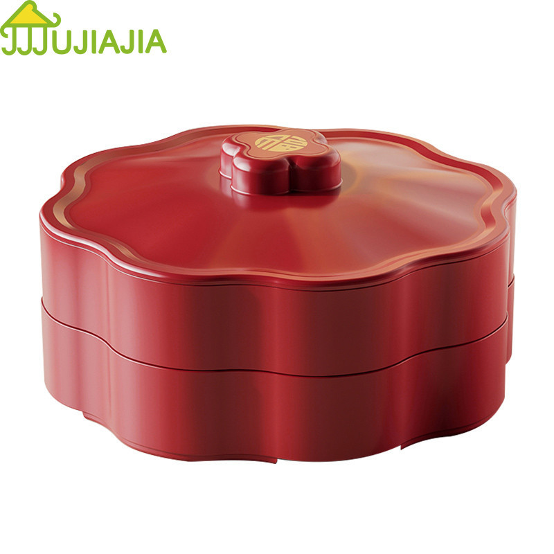 Jujia ถาดผลไม้ปีใหม่ตารางห้าจุดพร้อมความจุที่เพิ่มขึ้นสําหรับซ้อนวัสดุ ...