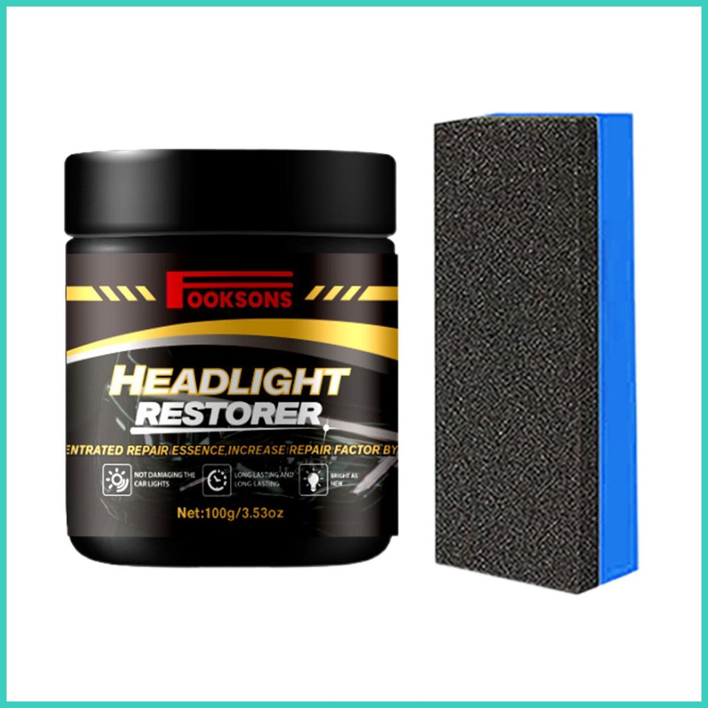 ชุดฟื้นฟูไฟหน้ารถ ชุดขัดเคลือบไฟหน้าพร้อมฟองน้ํา 3.52oz เลนส์ไฟหน้า ...