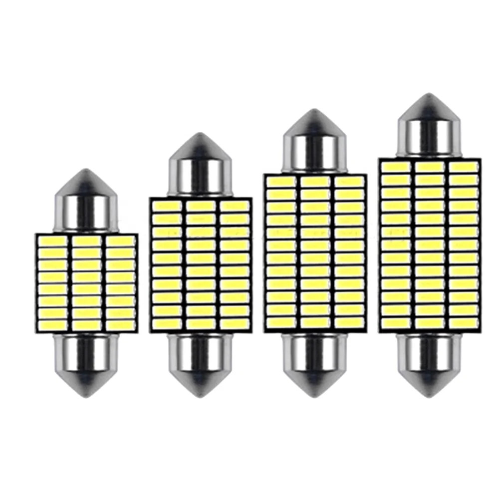 4 ชิ้น Festoon c5w led 31 36 39 41 มม.24 30 36 39 หลอดไฟ led 4014 SMD อ่านโคมไฟภายในรถ DC 12V ...