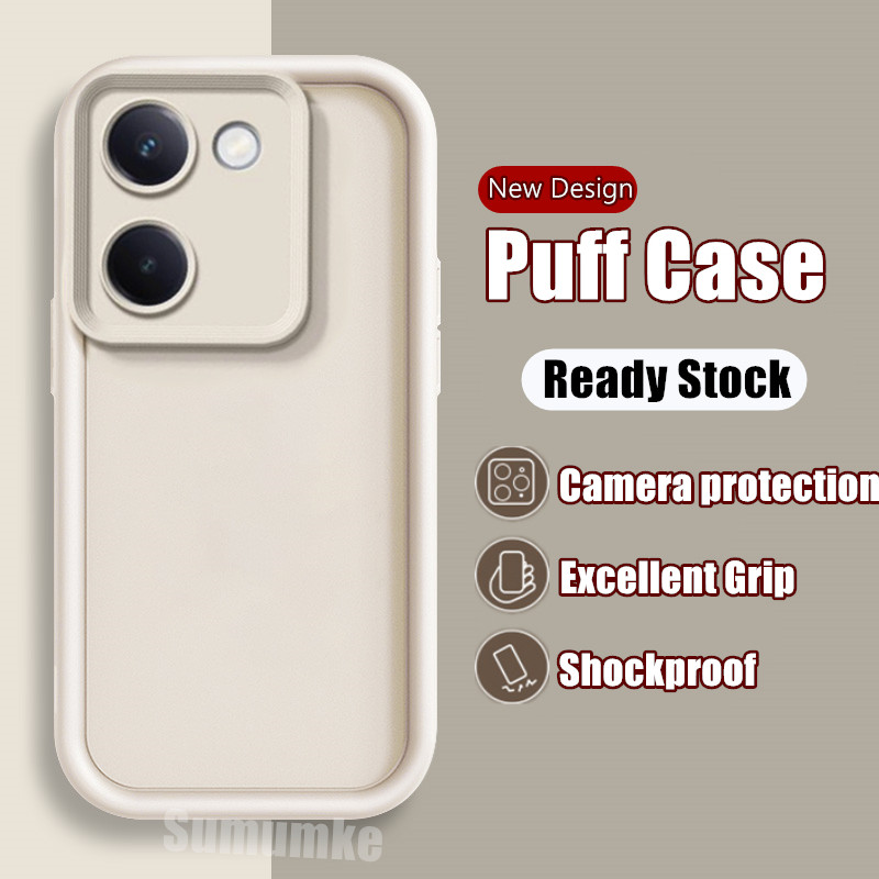 สําหรับ Vivo Y200 Pro V2401 Skin-sensation Soft ซิลิโคนพัฟกรณีกล้อง ...