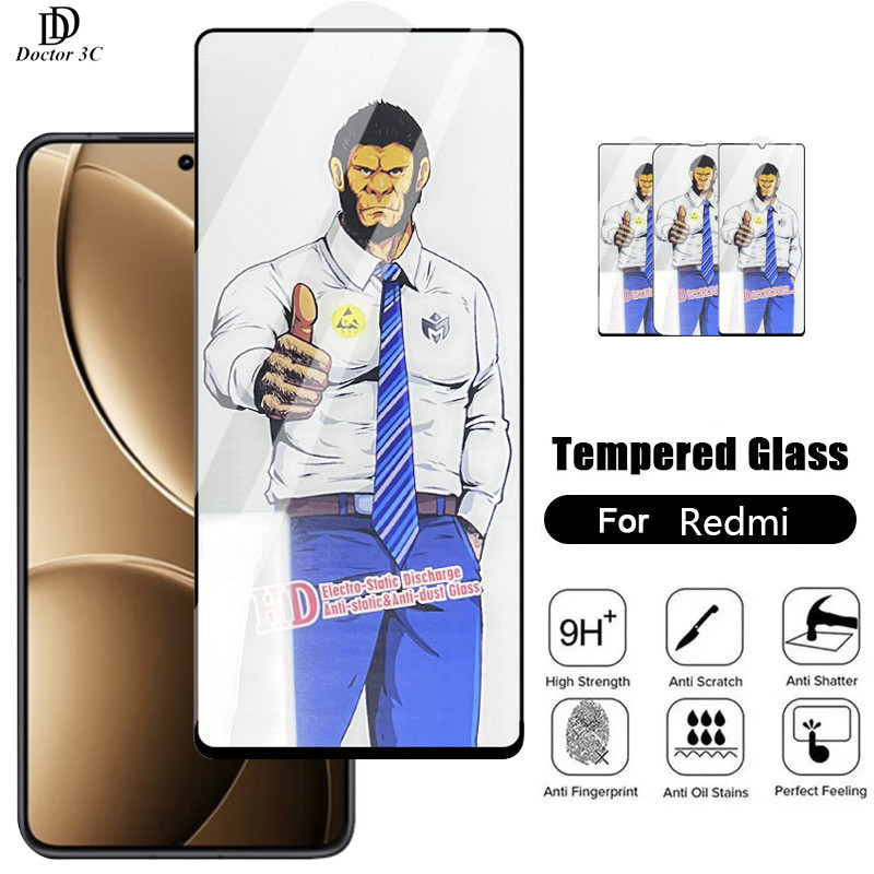 Ar Blueo ลิงอุรังอุตังฟิล์มกระจก เต็มจอใส สำหรับ Redmi K80 K70 K70E K60 K60E K50 K50i K50 K40 ...