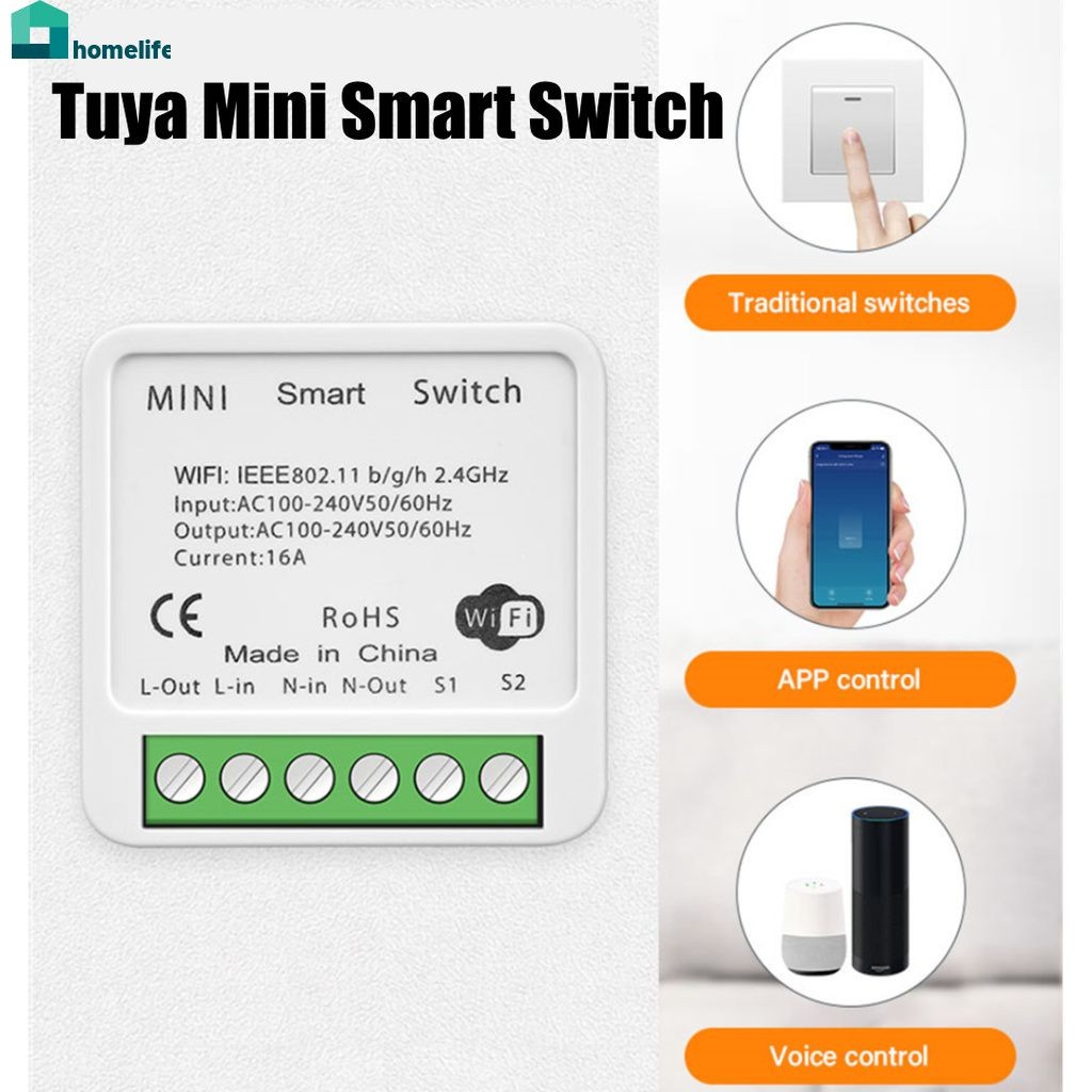 Tuya Wifi Mini Diy Smart Switch 10a/16a แอปควบคุมไฟระยะไกลสำหรับ Alexa ...