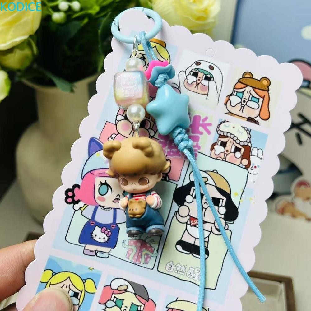 KODICE Dimoo Key Ring, Star PVC Flocking พวงกุญแจตุ๊กตา,น่ารักลูกปัด ...