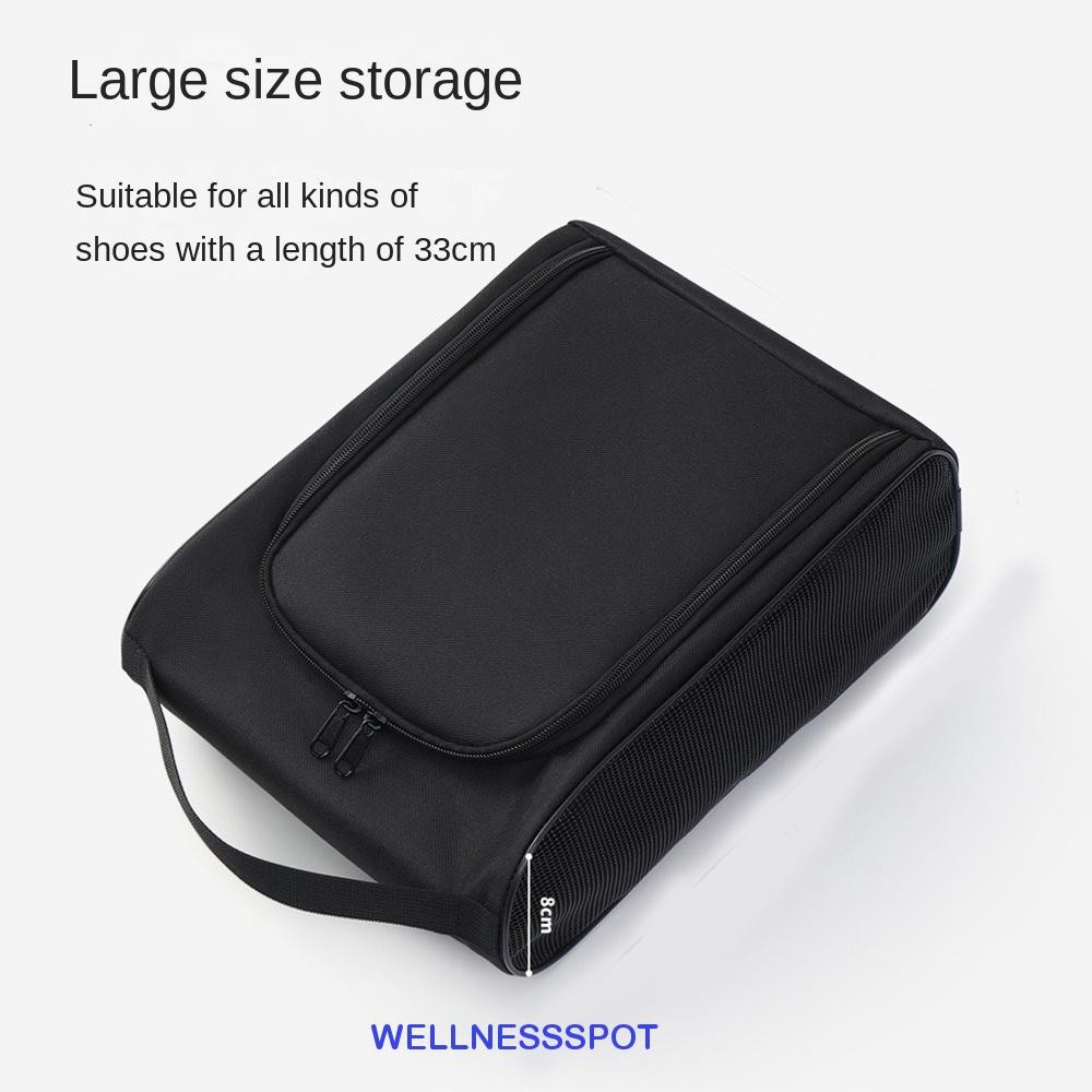 WELLNESSSPOT กระเป๋าใส่รองเท้า, ผ้า Oxford Hand-Held กระเป๋าเก็บรองเท้าฟุตบอล, สะดวก 2 ซิปขนาด ...