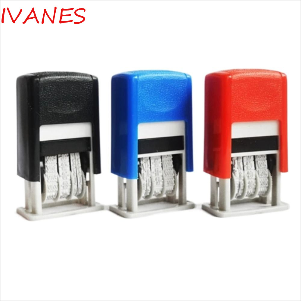 IVANES วันที่แสตมป์ Universal อุปกรณ์สํานักงาน Self-Inking แสตมป์ DIY แสตมป์ Self-Inking 4 มม. ...