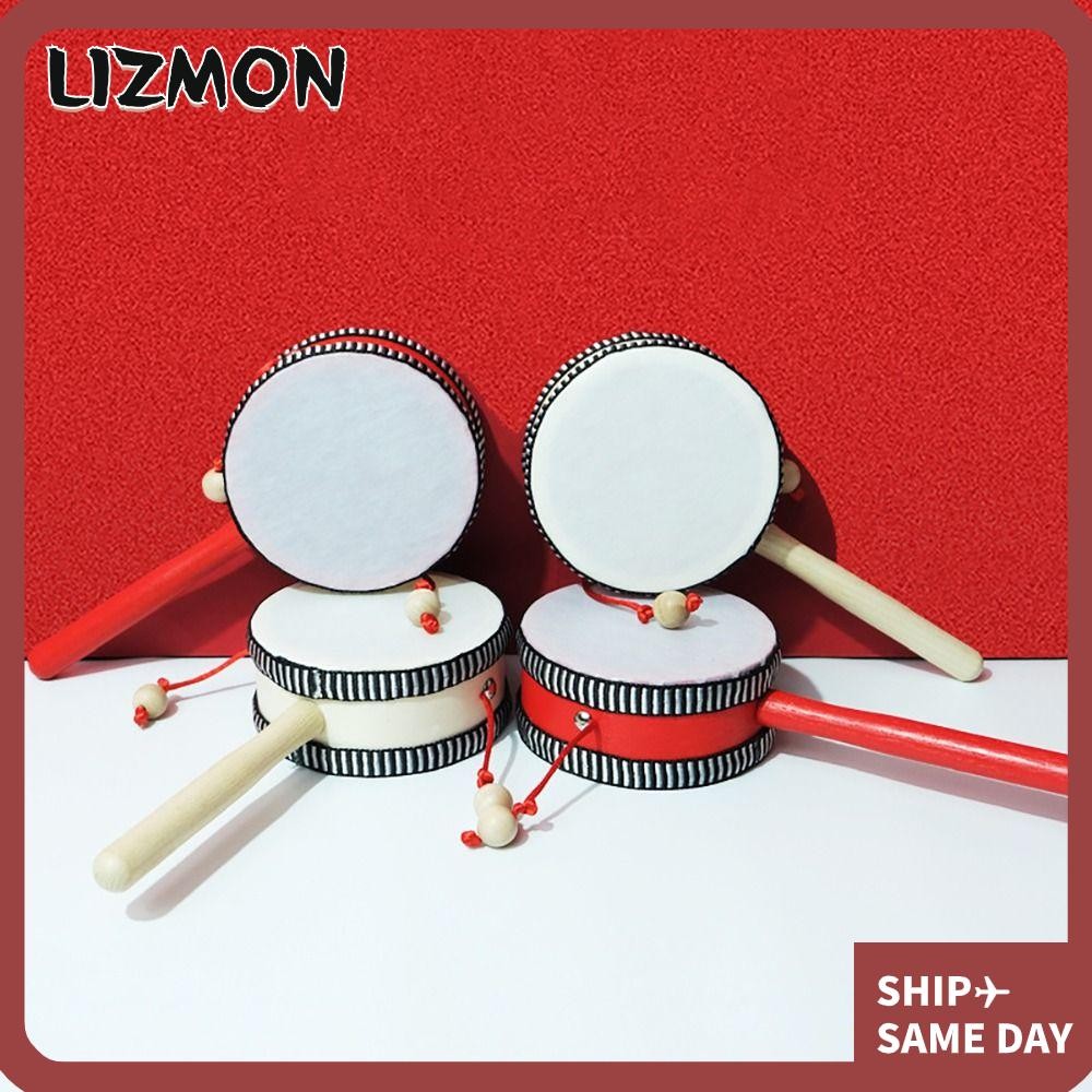 LIZMON กลองมือสั่น, ของเล่น Orff Instruments Rattle, คุณภาพสูง 4 นิ้ว ...