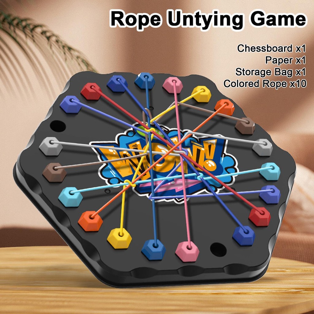 เชือกปริศนาเกมปริศนา Untie เชือกท้าทาย Lacing Untangling ของเล่น ...