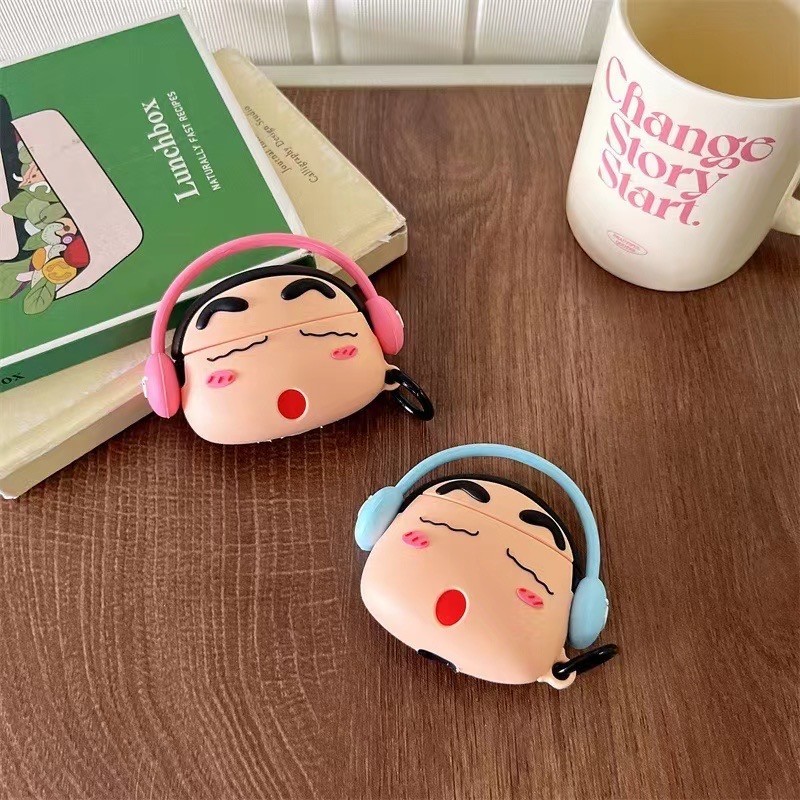 3D Music Shin Chan Soft Silicone Casing For AIRPODS 4 PRO 2/1/3 ...