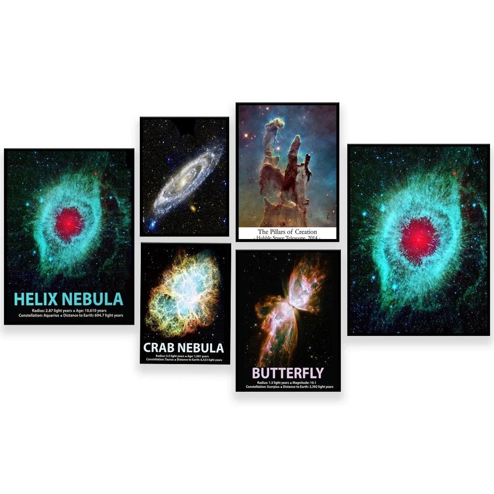 โปสเตอร์อวกาศ Nebula Andromeda Hubble Milky Way Galaxy Art Print ...