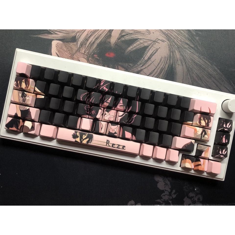 Reze Keycap Cherry Profile 70/105/118 คีย์ PBT ห้าด้าน Dye Sublimation ...