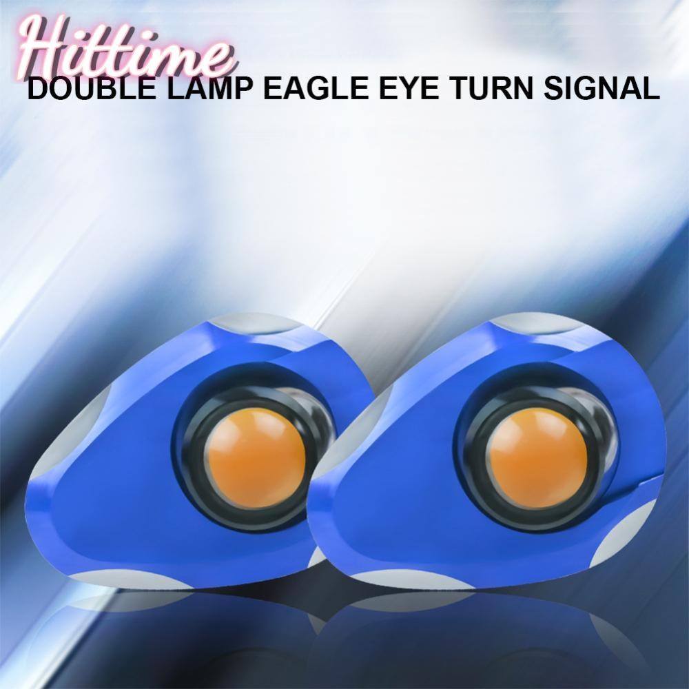 Hittime 2 ชิ้นรถจักรยานยนต์ Dual Light สัญญาณ Eagle Eye ไฟเลี้ยวกลางวันวิ่งโคมไฟหมอกโคมไฟ Angel ...