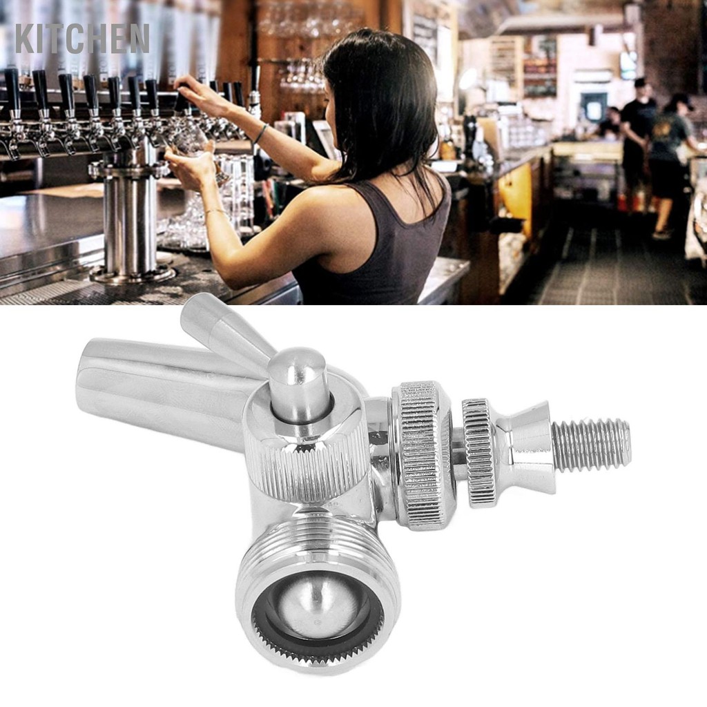 Kitchen Beer Flow Control Faucet Stainless Steel Tap with Dust Cover ...
