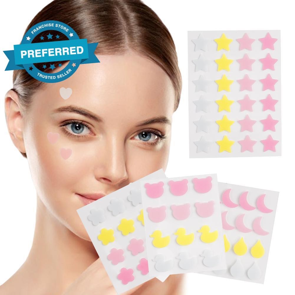 Colored Hydrocolloid Acne Patch Star Color Block Acne Covering Patch ...
