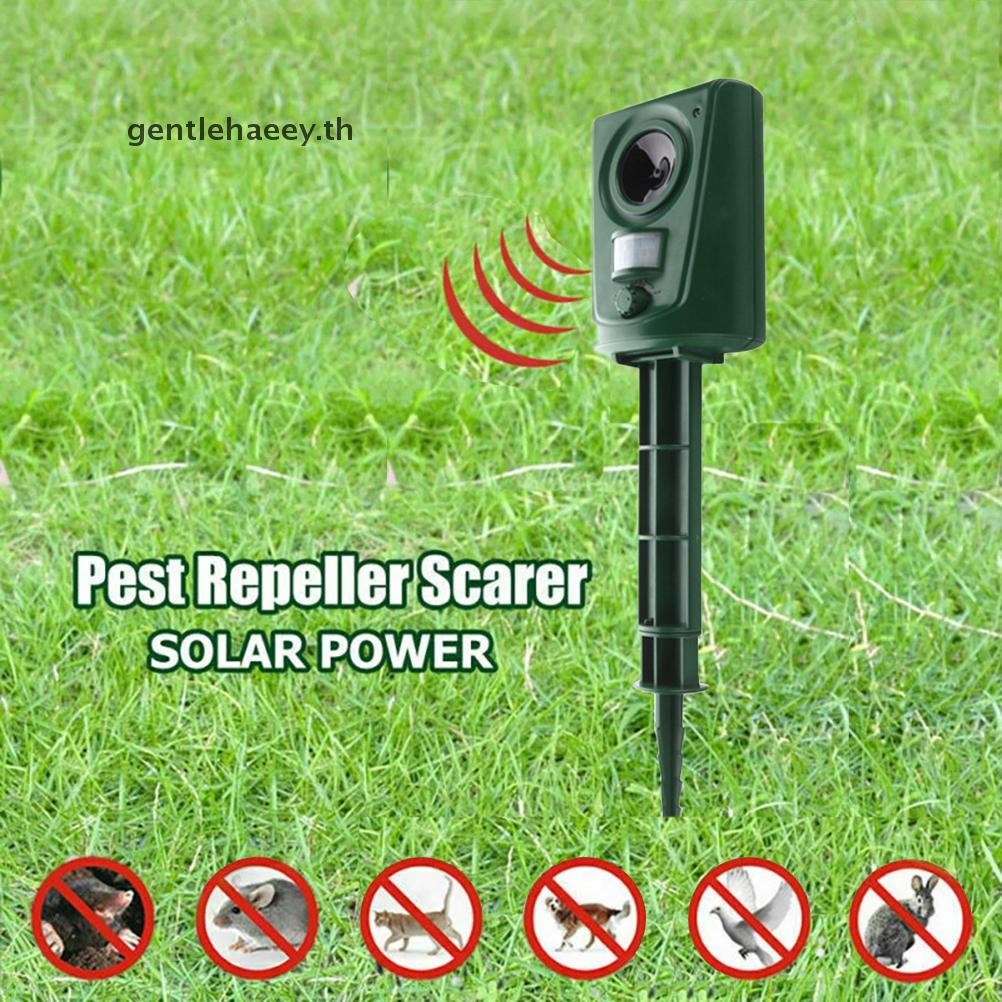 Gg อัลตราโซนิกพลังงานแสงอาทิตย์แมวสุนัข Repellent Fox Pest Scarer ...