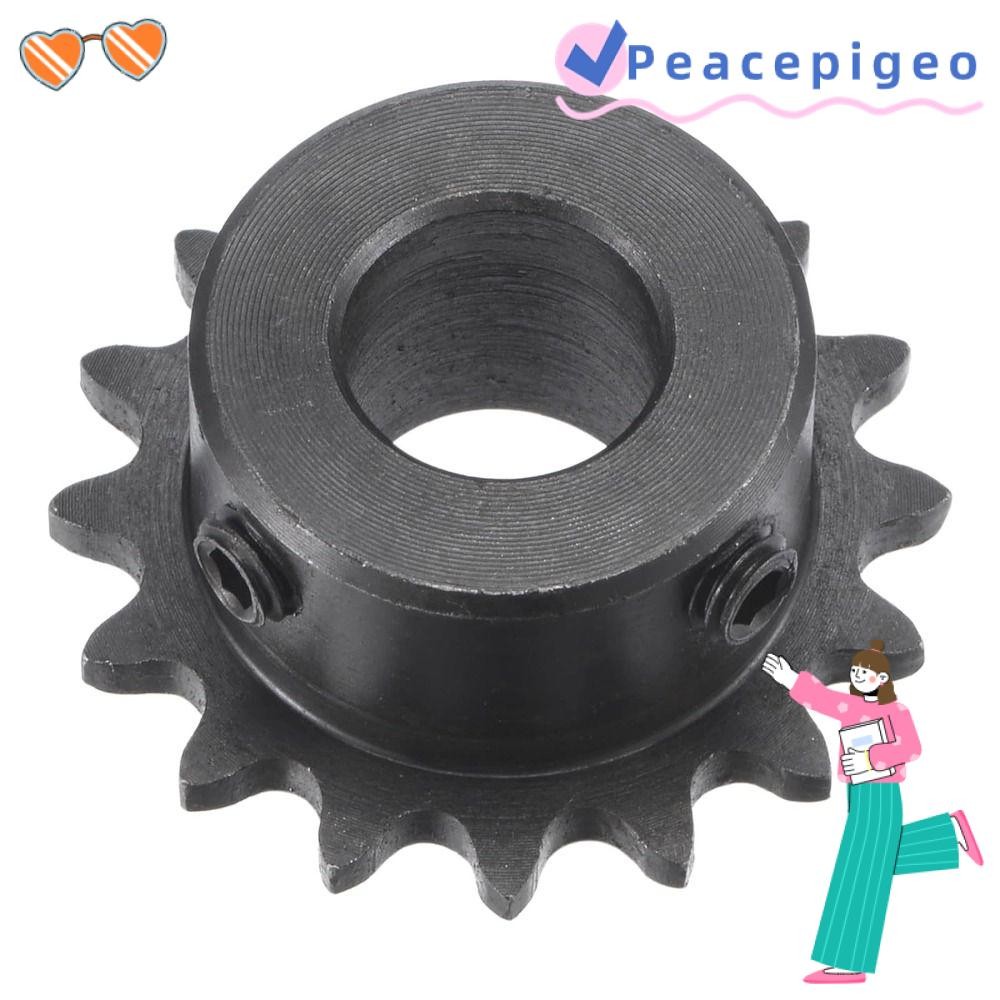 PEACEPIGEO 16 ฟันเกียร์, Single Strand 1/4 "Pitch Black Oxide B ประเภทฟันแข็ง,ทนทาน C45 เหล็ก ...