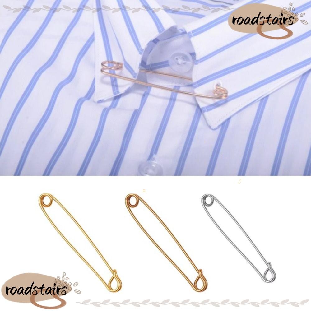 ROADSTAIRS 1 ชิ้นเสื้อคอปก Pin, ผู้ชายชุดคอปกแข็งปกคลิปหนีบกระดาษ ...