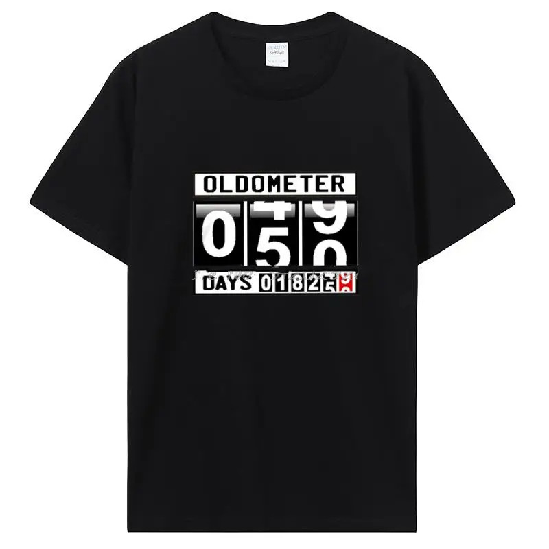 Oldometer 50 ปีชายเสื้อยืดตลก Gag 50th วันเกิดห้าสิบปี 18250 วันอายุวัด ...
