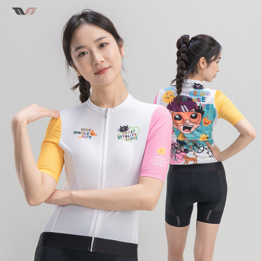 ROCKBROS TVI เสื้อจักรยานผู้หญิง ซิป YKK ยืดหยุ่นสูง ระบายอากาศได้ดี แห้งเร็ว อุปกรณ์จักรยาน ...