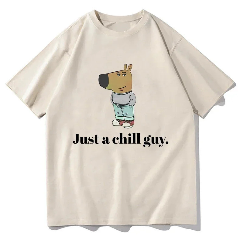 [ในสต็อก] unisex Just a Chill Guy ตลก Meme พิมพ์เสื้อยืดผ้าฝ้ายแท้ ...