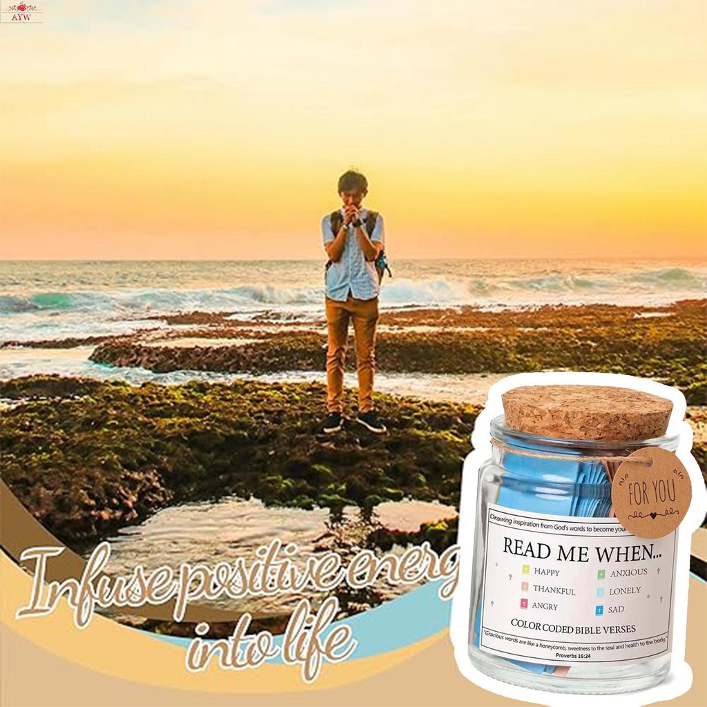 Read Me When Prayer Jar Spiritual Growth และ Reflection Self Care Cards ...