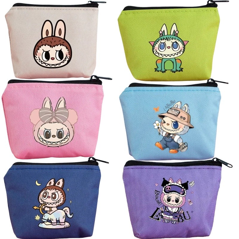 Labubu กระเป๋าสตางค์ซิปเหรียญ Zero Wallet Bank Card Pocket Storage Bag ...