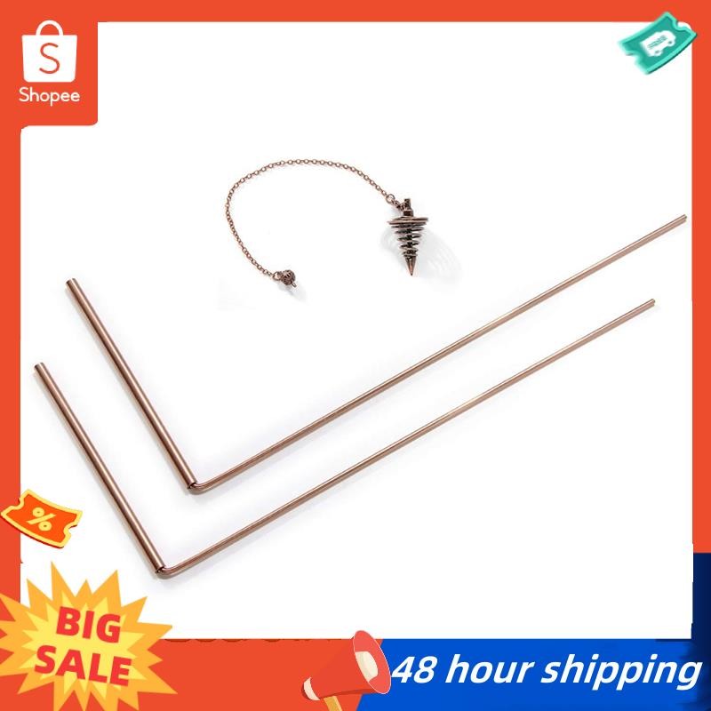 พร้อมสต็อก 2 ชิ้นทองแดง Dowsing Rods ชุด Spiritual Divining Rods ก้าน ...