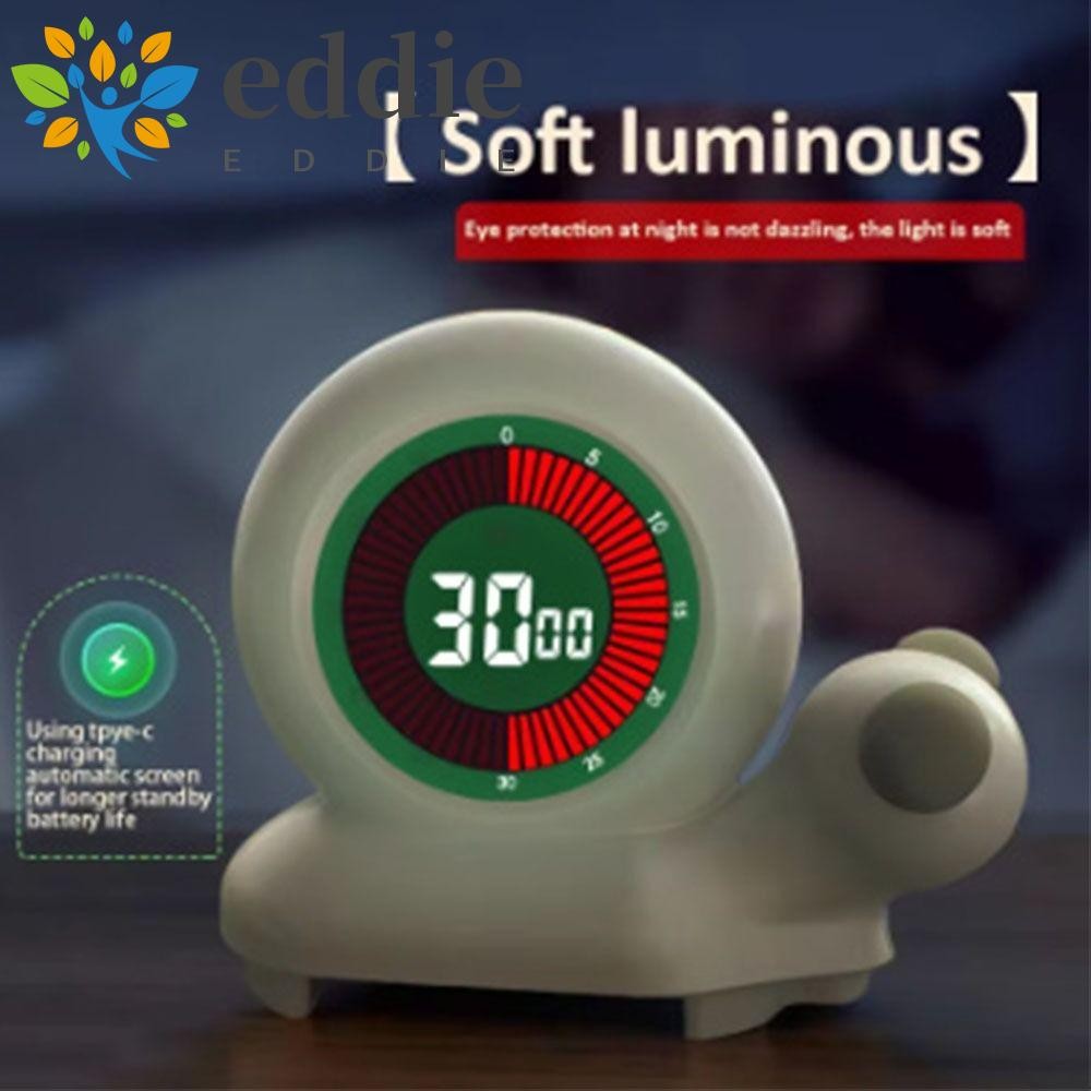 Edie Snail Visual Timer,ชาร์จ 60 นาทีดิจิตอลส่องสว่างจับเวลา,การ์ตูนจอ ...