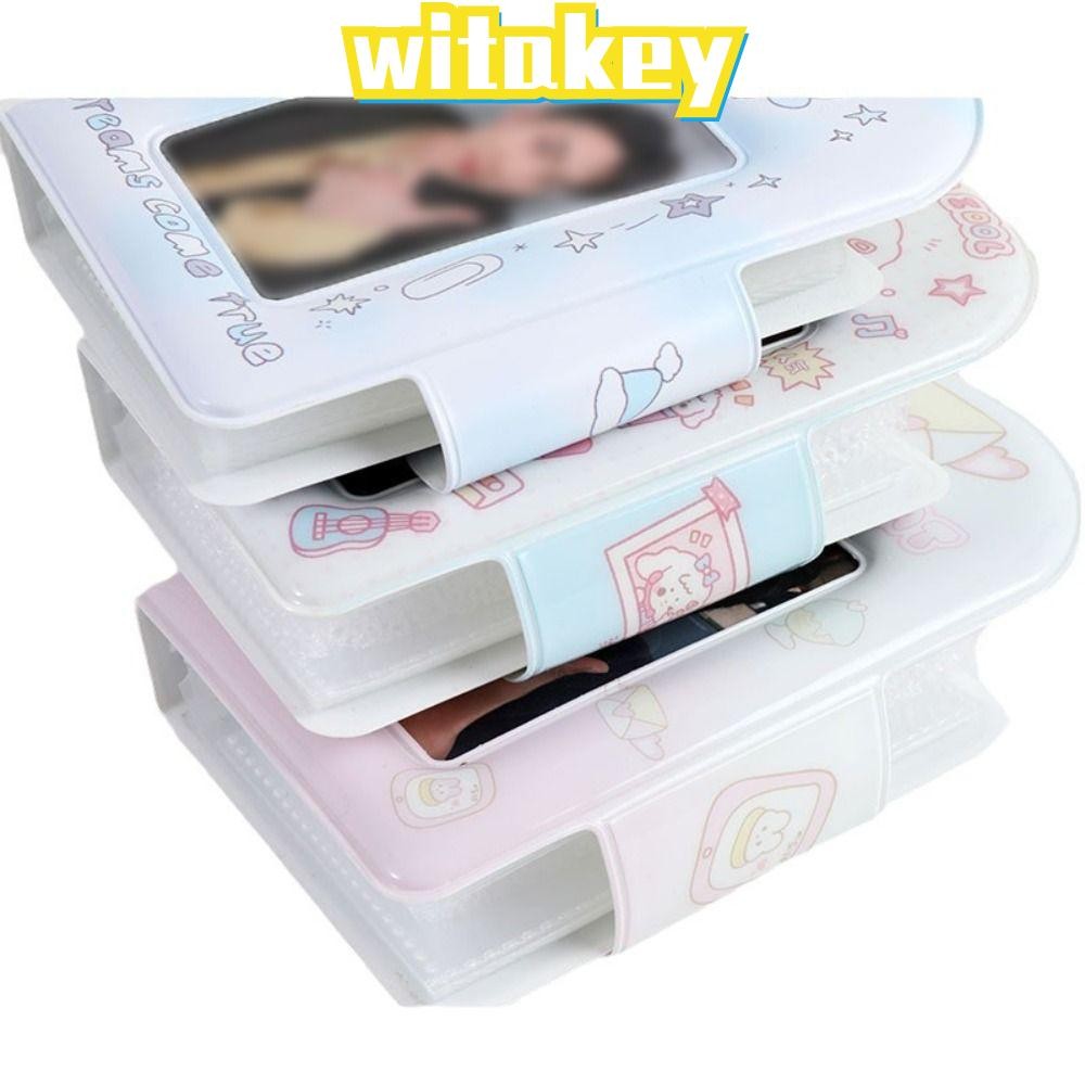 อัลบั้มที่ใส่การ์ด WITAKEY, สมุดสะสมการ์ดไอดอล PVC ขนาด 3 นิ้ว, ฝาครอบป้องกันภาพการ์ตูนน่ารัก ...