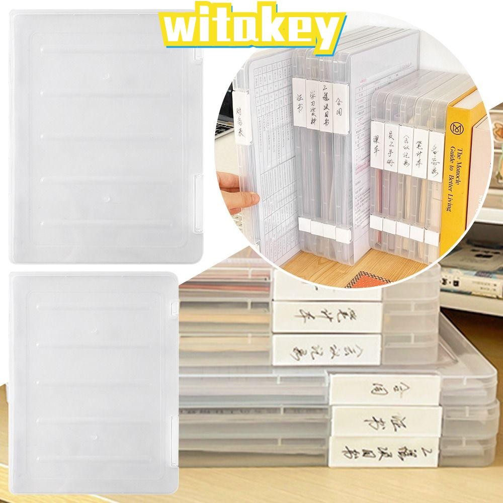 WITAKEY กล่องเก็บกระดาษ A4 1 ชิ้น,เครื่องเขียนสํานักงานเดสก์ท็อปจัดระเบียบกล่องแฟ้ม,A4 A5 ...
