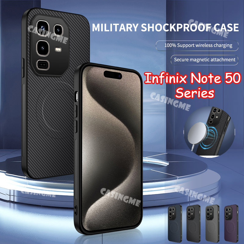 สําหรับ Infinix Note 50 Pro 4G 2025 รูปแบบคาร์บอนไฟเบอร์เคสโทรศัพท์ ...
