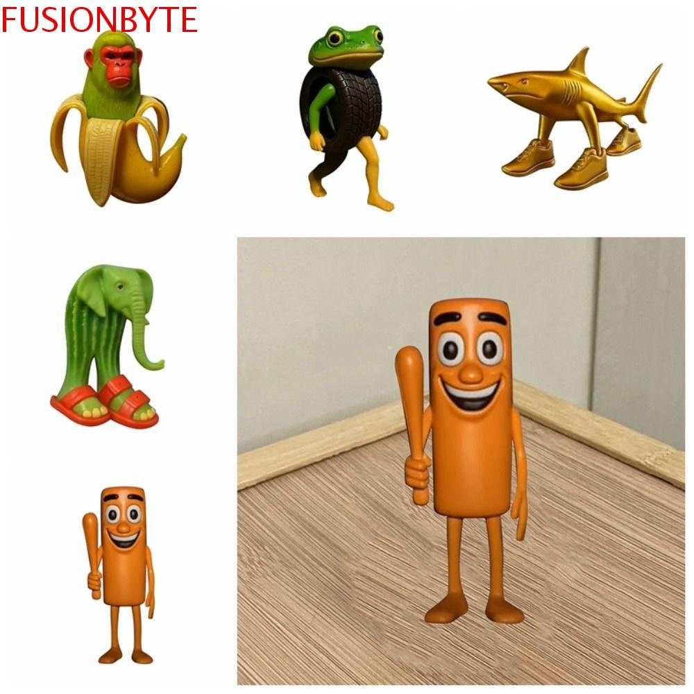 FUSIONBYTE Tung Tung Sahur รูป,เรซิ่น Shimpanini Bananini อิตาเลี่ยน Brainrot รูป, ความแปลกใหม่ ...