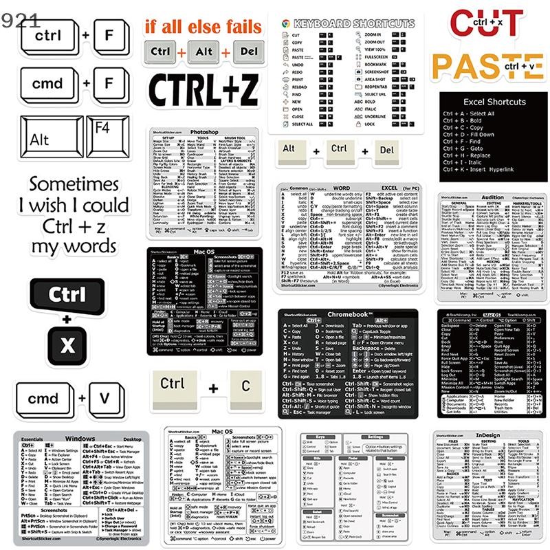 Nuanuaaa 30 ชิ้น Anodobe Photoshop Quick Reference Keyboard Guide ลัด ...