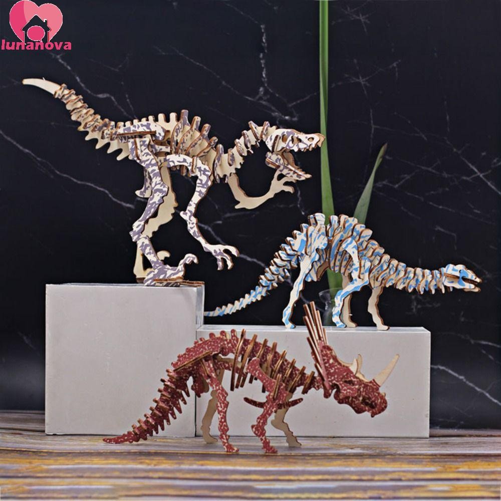 LUNANOVA 3D ปริศนาไดโนเสาร์ไม้, Spinosaurus Diplodocus DIY ไดโนเสาร์ ...