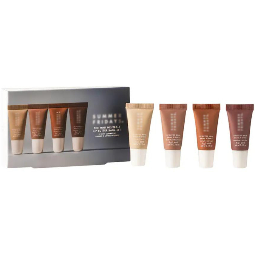 4 ชิ้น Mini Lip Butter Balm Set,Hydrating and Moisturizing to Lighten ...