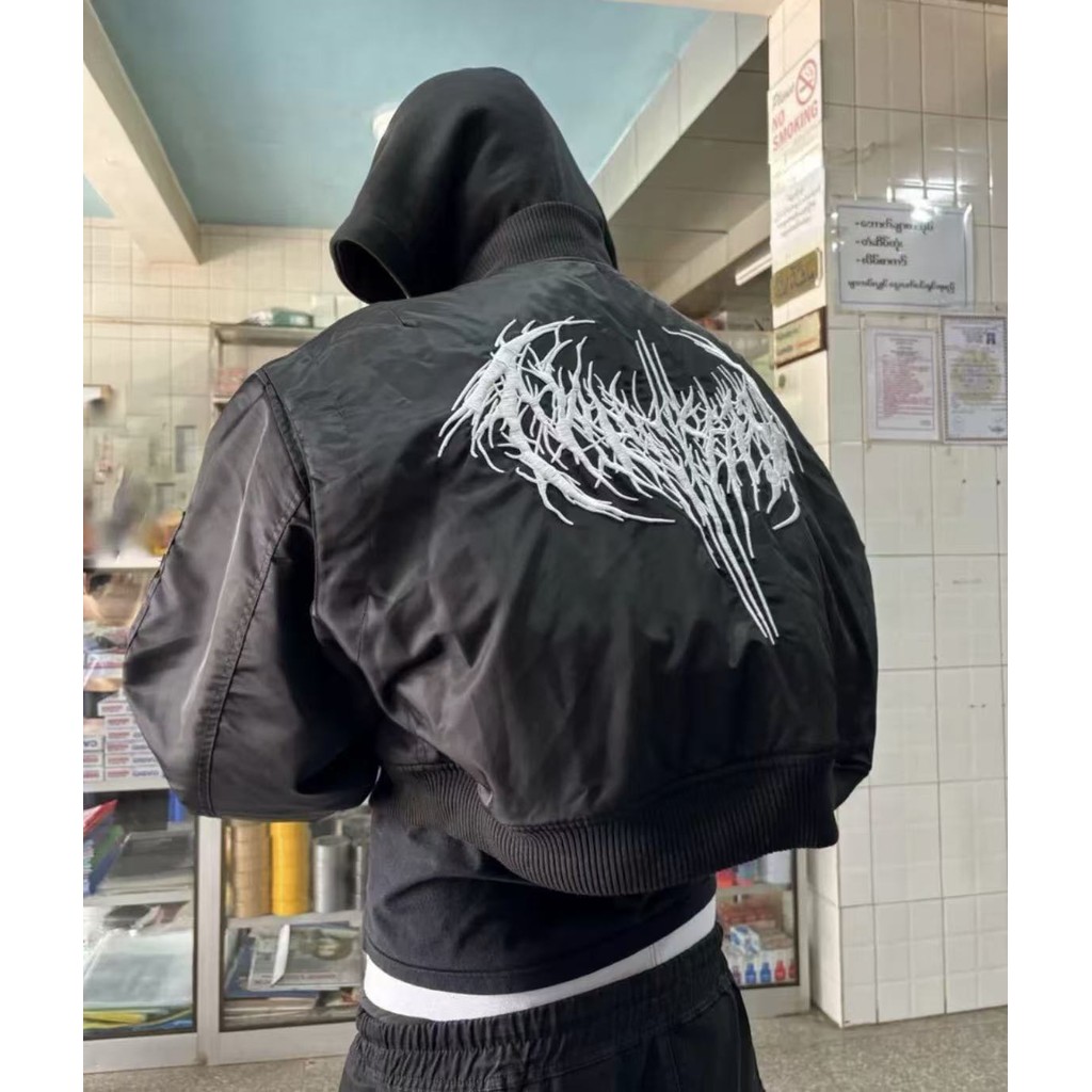 Playboi Carti Narcissist Cropped Bomber Jacket แขนสั้นเสื้อผ้า棉 ...
