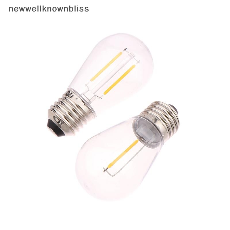 Newwellknownbliss S14 พลาสติกหลอดไฟ Led E27/E26 3V 120V สีขาวนวล 2W 1W ...