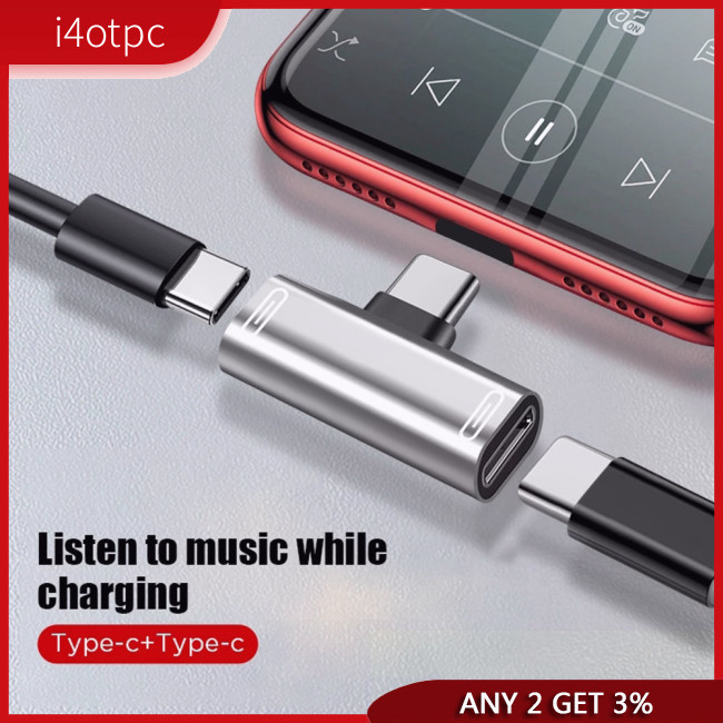 ตัวแปลงหูฟัง i4otpc, เข้ากันได้กับอะแดปเตอร์ Xiaomi Redmi Audio Type C, แจ็ค Dual Type C สําหรับ ...