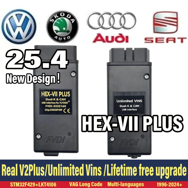 FLY-V2 PLUS เครื่องมือวินิจฉัยอัตโนมัติ VAG Coding COM HEX Real V2 plus ...