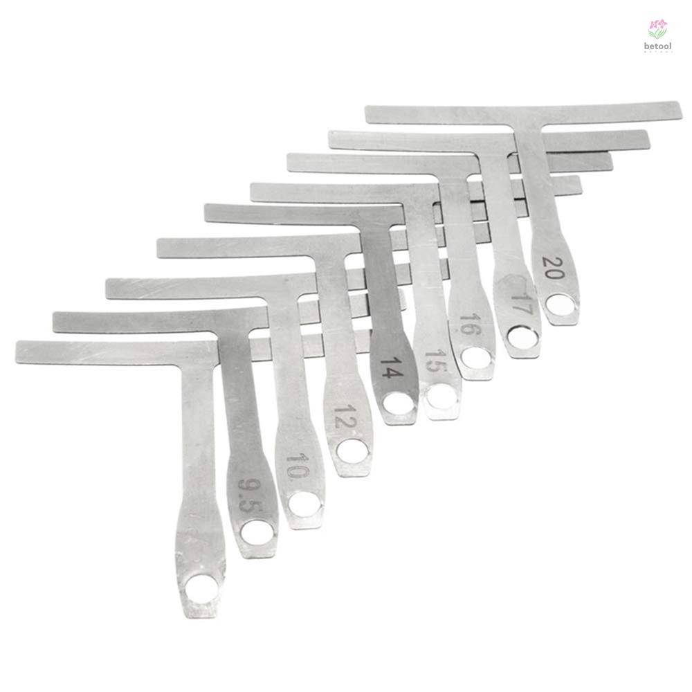 9 ชิ้น Understring Radius Gauges กีตาร์เบส Strings ซ่อมภาษาโปลิชคําการวัดรูปตัว T | Shopee Thailand