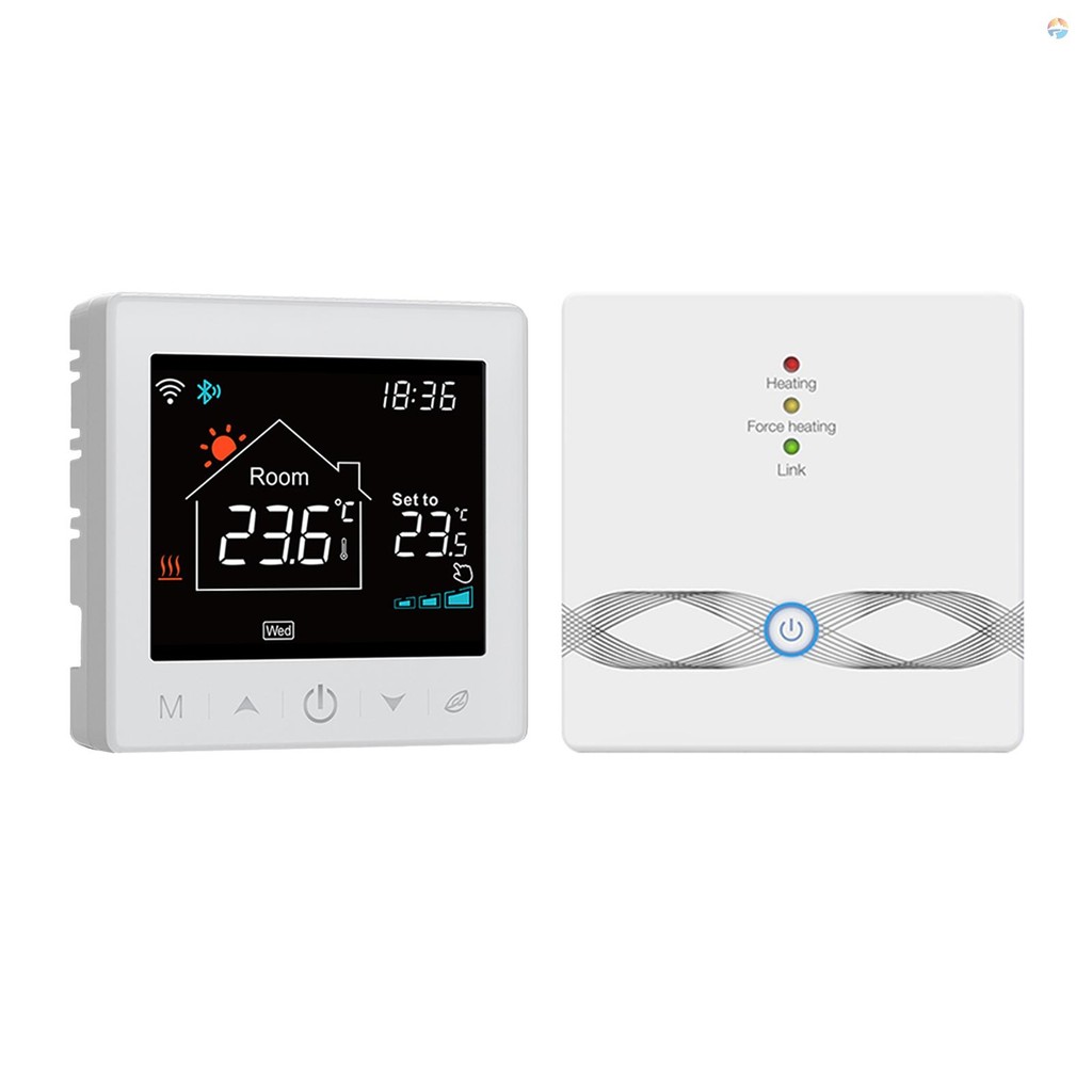 WIFI Smart Boiler Thermostat พร้อมตัวรับสัญญาณ 3.5 นิ้วจอแสดงผล LCD ...